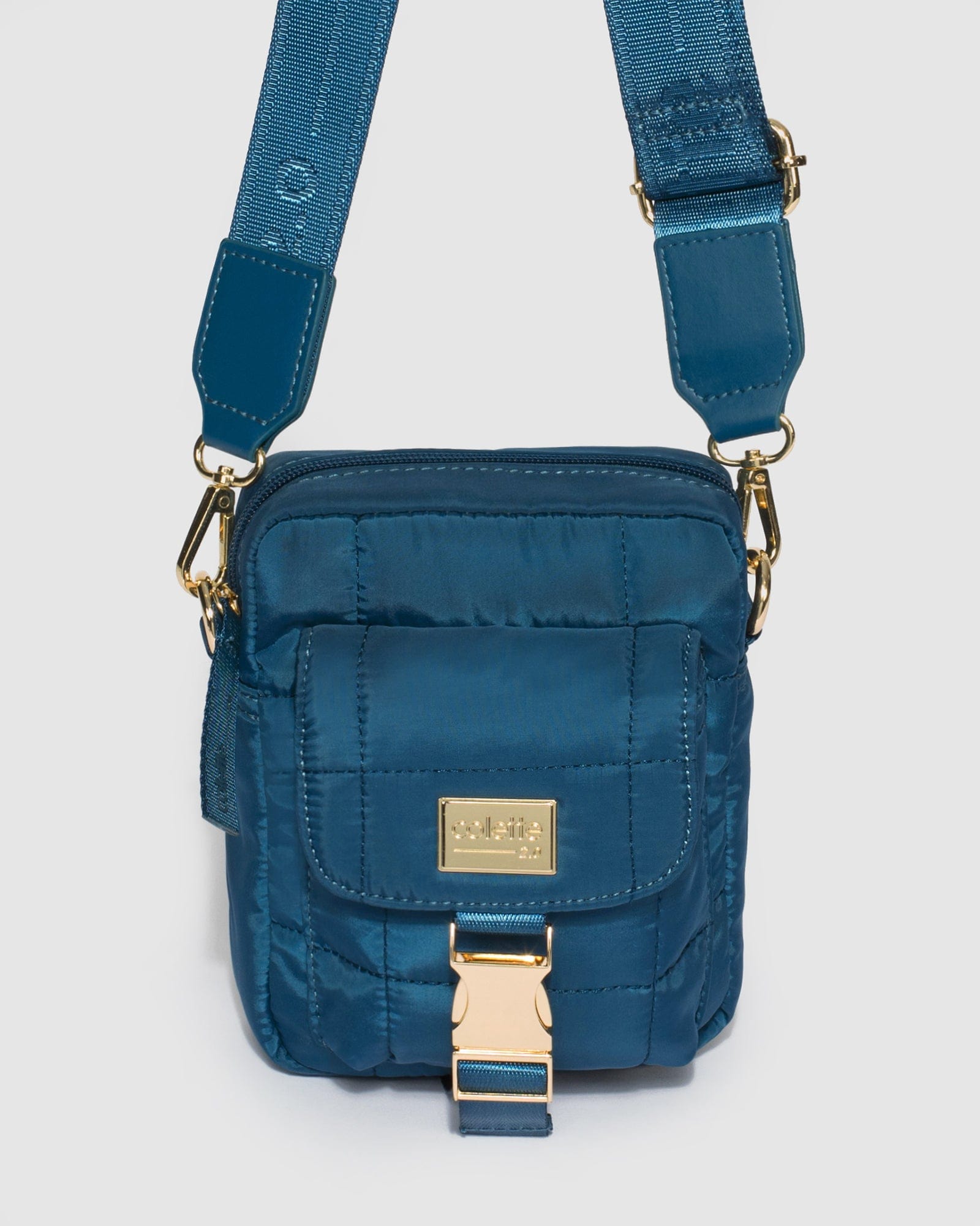 Navy Emma Lock Crossbody Bag - BackpackHub | Durable School & Travel ...